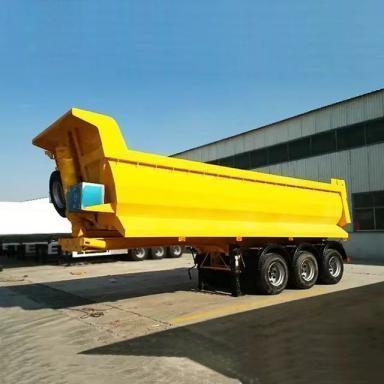 China 1840mm Tread U-Shape/Square-Shape Dump Truck Trailers/Tippers Rear Tipping Semi Trailers for sale