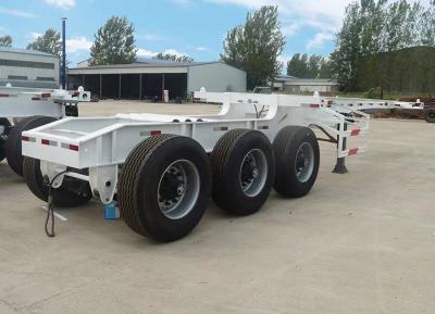 China Relay Valve Wabco Double Container Transport Interlink Flatbed Trailer for sale