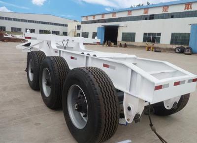 China Relay Valve Wabco Double Container Transport Interlink Flatbed Trailer for sale