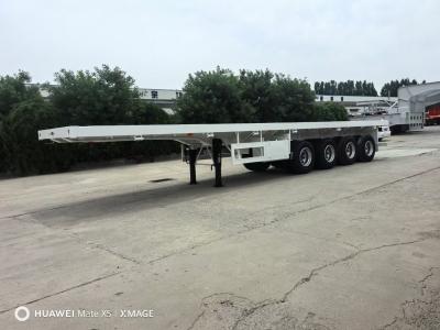 Cina 60 tonnellate 4 assi Flat bed container truck trailer per il trasporto a lunga distanza in vendita