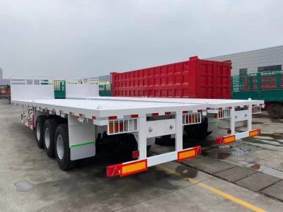 China 40FT Flatbed Cargo Shipping Container Transport Skeletal Chassis Semi Truck Trailer for sale
