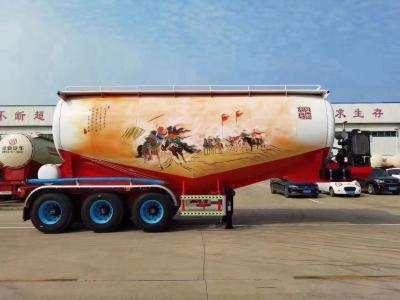 China 12 Tires Powder Powder Tank Semi-Trailer with ABS Anti-lock Braking System and Powder for sale