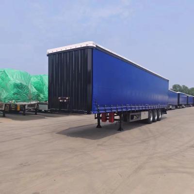 China 2/3 Box Van Truck/Lori/Trailer/Curtainsider/Side Curtain Slide Semi-trailers voor het voordeel Te koop