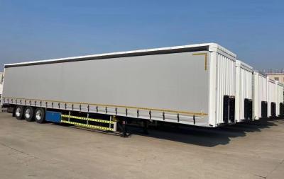 Cina 50 t di curtain side open light van cargo semi-trailer battistrada 1840 mm in vendita