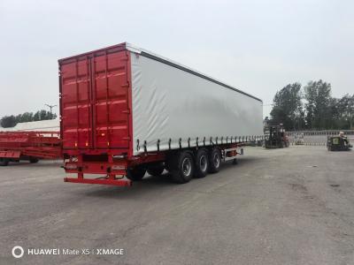 Cina 50 t di curtain side open light van cargo semi-trailer battistrada 1840 mm in vendita