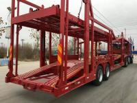 China Flatbed Semi Trailer for Cars | Low Profile & Easy Loading for sale