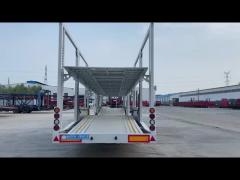 Air Suspension Double Classis Car Carrier Semi-trailer met geavanceerd hefplatform