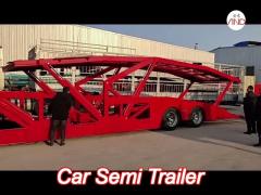 Eje único 4 SUV Car Carrier cilindro de elevación semirremolque con 15T peso de carga
