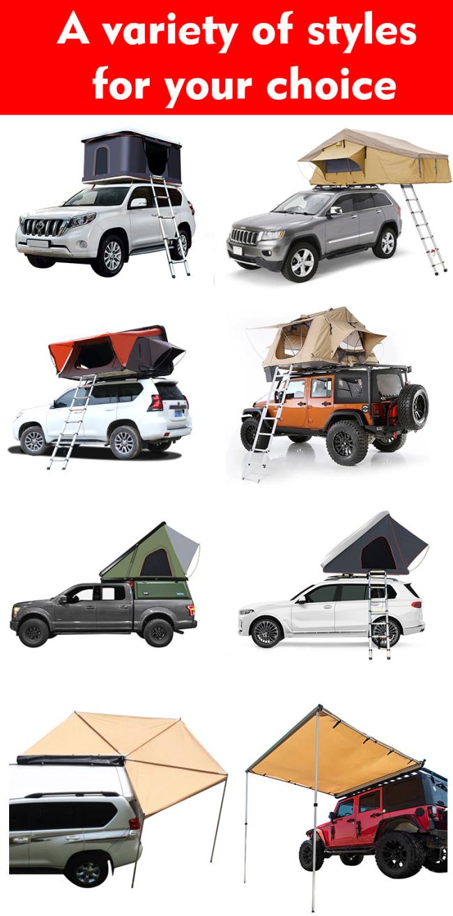 tank Car Roof Tent Chrome Camping Aluminum 3 Person Outdoor Rooftop ...