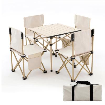 China 50kgs Aluminium Folding Table And Chair Set Camping Table Set With Chairs for sale