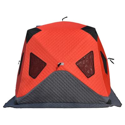 China Portable Waterproof Quilted Automatic Camp Pop up Bivvy Carp Cube Insulated Ice Winter Camping Fishing Inflatable Tent for sale