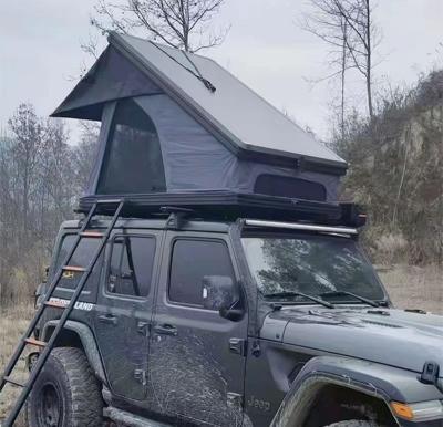 China OEM Waterproof Portable 4WD Rooftop Tent 3-4 Person Hard Shell Aluminium Roof Top Triangle OEM Hard Oxford for Off-Road Vehicles for sale