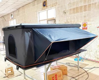 China High Quality 1-3 Person SUV Universal Roof Top Tent Hard Shell Aluminum with Ladder Cotton Fabric for Camping and 4x4 Offroad for sale