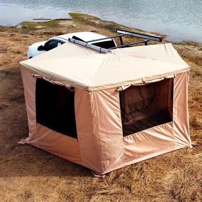 China Factory Portable Awning Tent 4x4 Offroad Car 270 Degree Awning Free Standing Automatic Tent For Camping for sale
