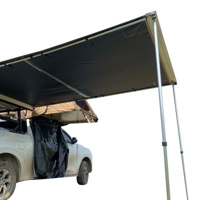 China Wholesale Roof Top Tent Car Side Awning Telescopic Sunshade Accessories Thickened Aluminum Alloy Manual Food Truck Awning for sale
