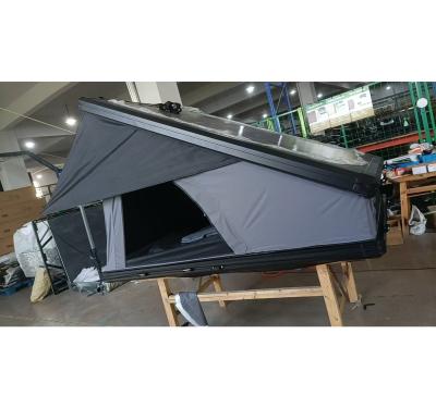 China Outdoor Camping Triangle Waterproof Car Rooftop Tent Hard Clamshell 4 Person Aluminum Car Truck Camping Roof Tent for Cars for sale