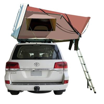 China 2.1m ABS Hard Shell Outdoor Travel Car Roof Tent Folding Rollover Large Space Car Roof Tent for sale