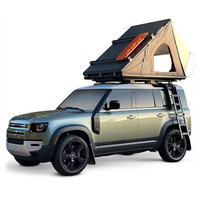 Car Rooftop Tent 4 Person Camping Aluminum Hard Shell Triangle Tents ...