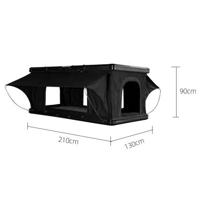 China Dark Gray Thickened Oxford Cloth Mosquito Proof and Waterproof Roof Tent  Hydraulic Support Aluminum Shell Tent for sale