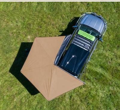 China Camping Oversized Sunshade  Rain Proof Oxford Cloth  Fully Automatic Pole Fan Shaped Car Side Tent for sale