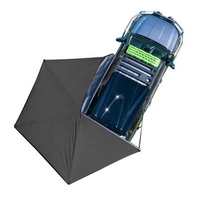 China Outdoor Camping Car Side 270 Degree Fan-shaped UV protection Coating Sunscreen Sunshade Tent for sale
