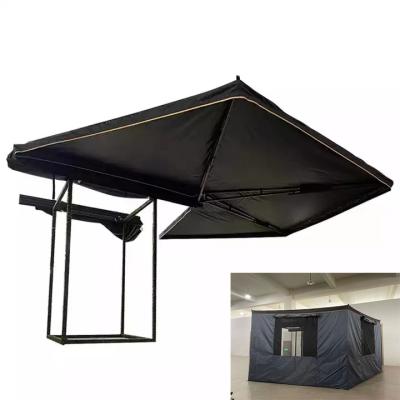 China LED Light 270 Degree Awning Freestanding XL 4WD Off-road Camper  Car Side Wall Travel Camping Fan Tent for sale