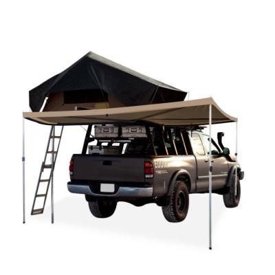 China Factory Price 4x4 SUV Shelter Outdoor Camper Tent 270 Degree Car Side Awning with Oxford Fabric Roof Top Car Rooftop 270 Awning for sale
