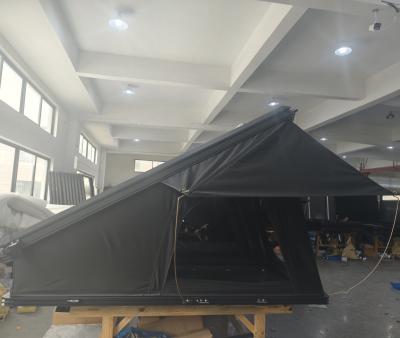 China OEM 3-4 Person Triangle Camping Roof Top Tent Aluminum Clamshell Hard Shell with Oxford Fabric Sale Hardshell Rooftop Tents for sale