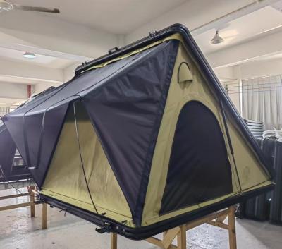 China 2025 Factory Outdoor Waterproof Aluminum Alloy 4WD Car Roof Top Tent Camping Thickened Ladder Easy Folding Car Rooftop Tent for sale
