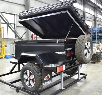 China China Camperv Folding DIY Car Trailer Aluminum Camping Canvas RV Travel Trailer Small Tent Price Kitchen Camper Trailer House for sale