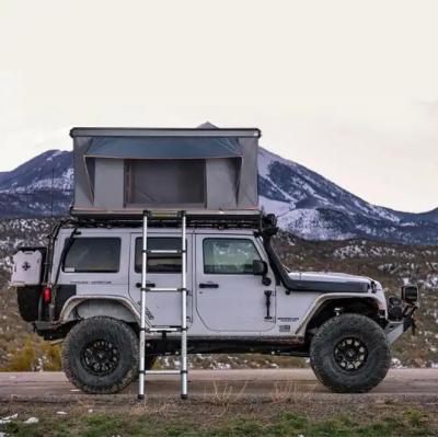 China 75kg Aluminium Alloy Folding Car Tent Camping Shelter SUV 4 Person Roof Top Tent for sale