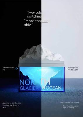 China Sunmatte Lifestyle Gifts Ice Glacier Night Lamp Aromatherapy Essential Oil Bluetooth Speaker for sale