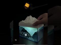 Ice Glacier Night Lamp con Aromaterapia e Bluetooth Speaker
