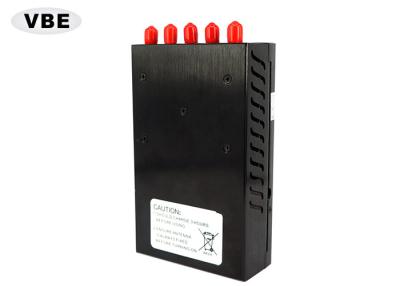 中国 5バンド2.5W 27dBm携帯用電話信号のブロッカー、GSM、UMTS、DCSのためのSignaleの手持ち型の妨害機 販売のため