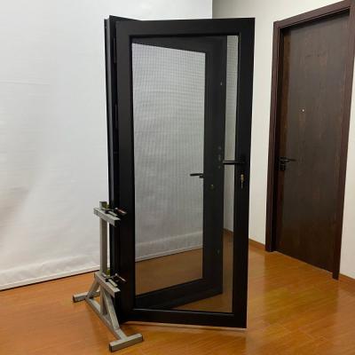 China Wasserdichte Aluminium-Scharniertüren Wetterbeständige Einzelscharniertüren aus Aluminium zu verkaufen