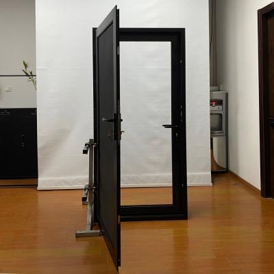 China Wasserdichte Aluminium-Scharniertüren Wetterbeständige Einzelscharniertüren aus Aluminium zu verkaufen