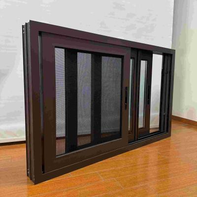 Customized Double Glazed Heat Insulation Aluminum Sliding Windows With Lockable Insect Screen