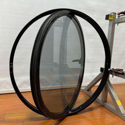 Cina 4mm 5mm 6mm Alumini circolare finestre doppio vetro temperato rotondo finestre in alluminio in vendita