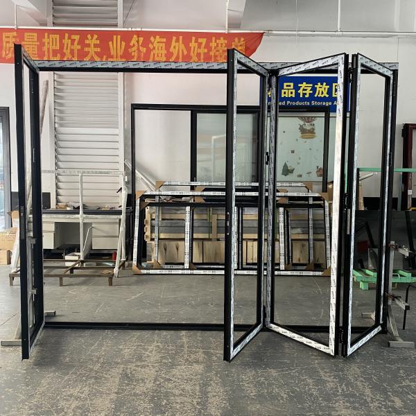 Quality Traditional Aluminum Folding Doors Custom OEM Aluminium Grey Bifold Doors for sale