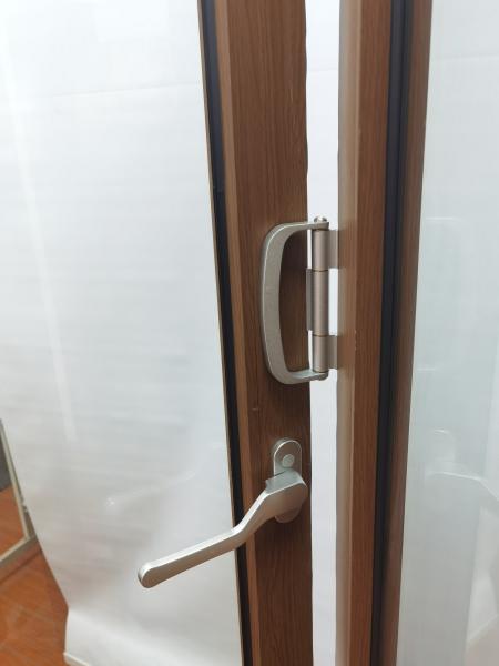 Quality Adjustable Aluminum Folding Doors Brown Custom Size Internal Aluminium Glass for sale