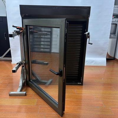 China Customized Size Aluminum Tilt And Turn Windows Screen Netting Tilt And Turn Egress Window for sale