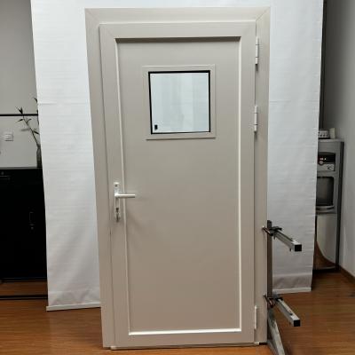 China Wit aluminium glazen scharnierde deur geluidsdicht Customized Aluminium Pivot Scharnier Casmenet for sale