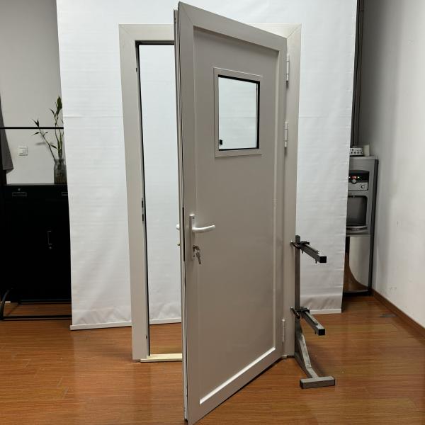 Quality White Aluminium Glass Hinged Door Soundproof Customized Aluminium Pivot Hinge for sale