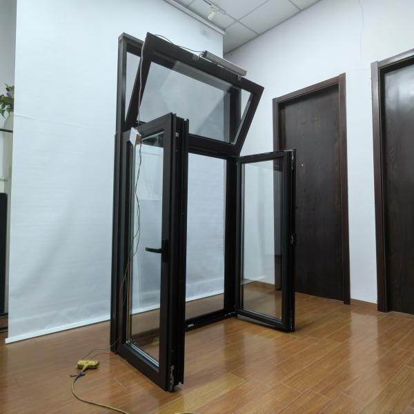 Quality Waterproof Soundproof Aluminum Door Pivot Hinge Double Hinged Aluminium Doors for sale