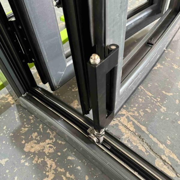 Quality Curved Thermal Break Aluminum Folding Door Good Sealing for sale