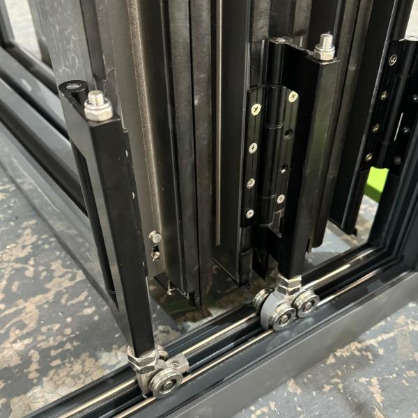 Quality Thermal Break Aluminum Folding Door Customized Product Double Tempered Glass for sale