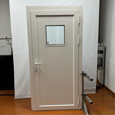 China Portes à charnière en aluminium Produit sur mesure Double verre trempé for sale