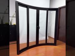 Zwart Modern Home Aluminium Glijdende Glasdeuren Beveiligingssysteem Slimline Glijdende Patio-deuren