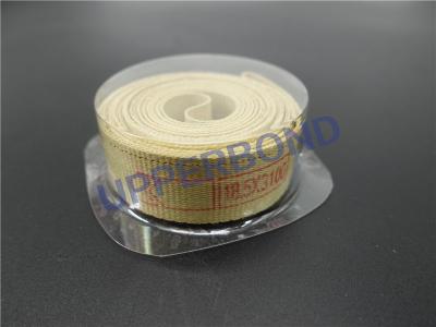 China Yellow Kevlar Fiber 18.5 * 3100 Mm Garniture Tapes For Cigarette Maker for sale