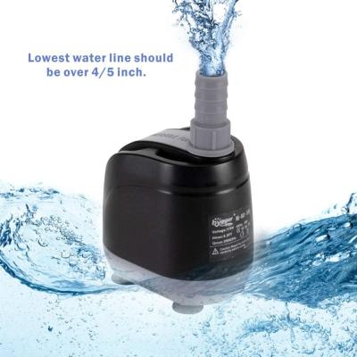 China Hygger 180GPH Small Aquarium Pump Submersible for sale